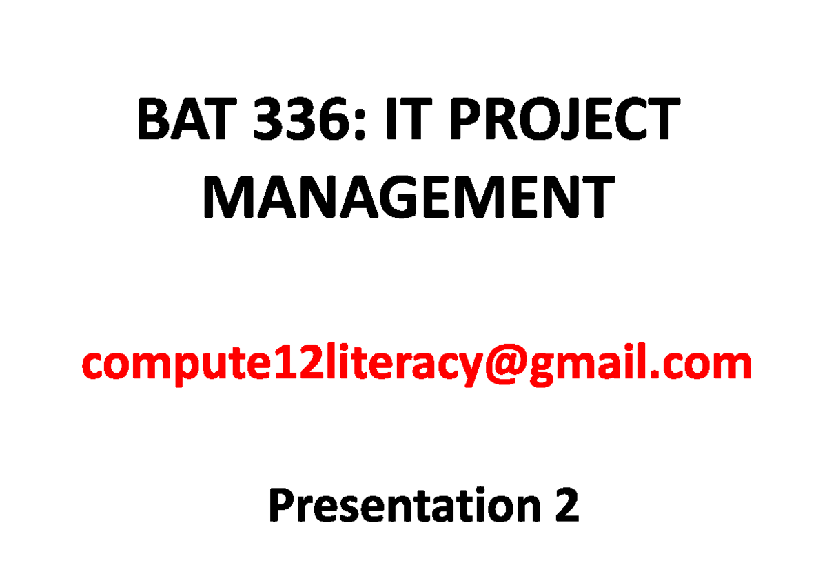 It project 2 - Management Information System - Studocu