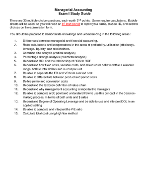 Principles of Managerial Accounting CH 9 Notes - CHAPTER 9 ...