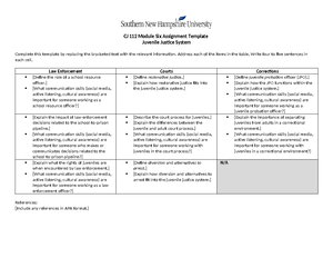 CJ 112 Project One Template - [To complete this template, remove all ...