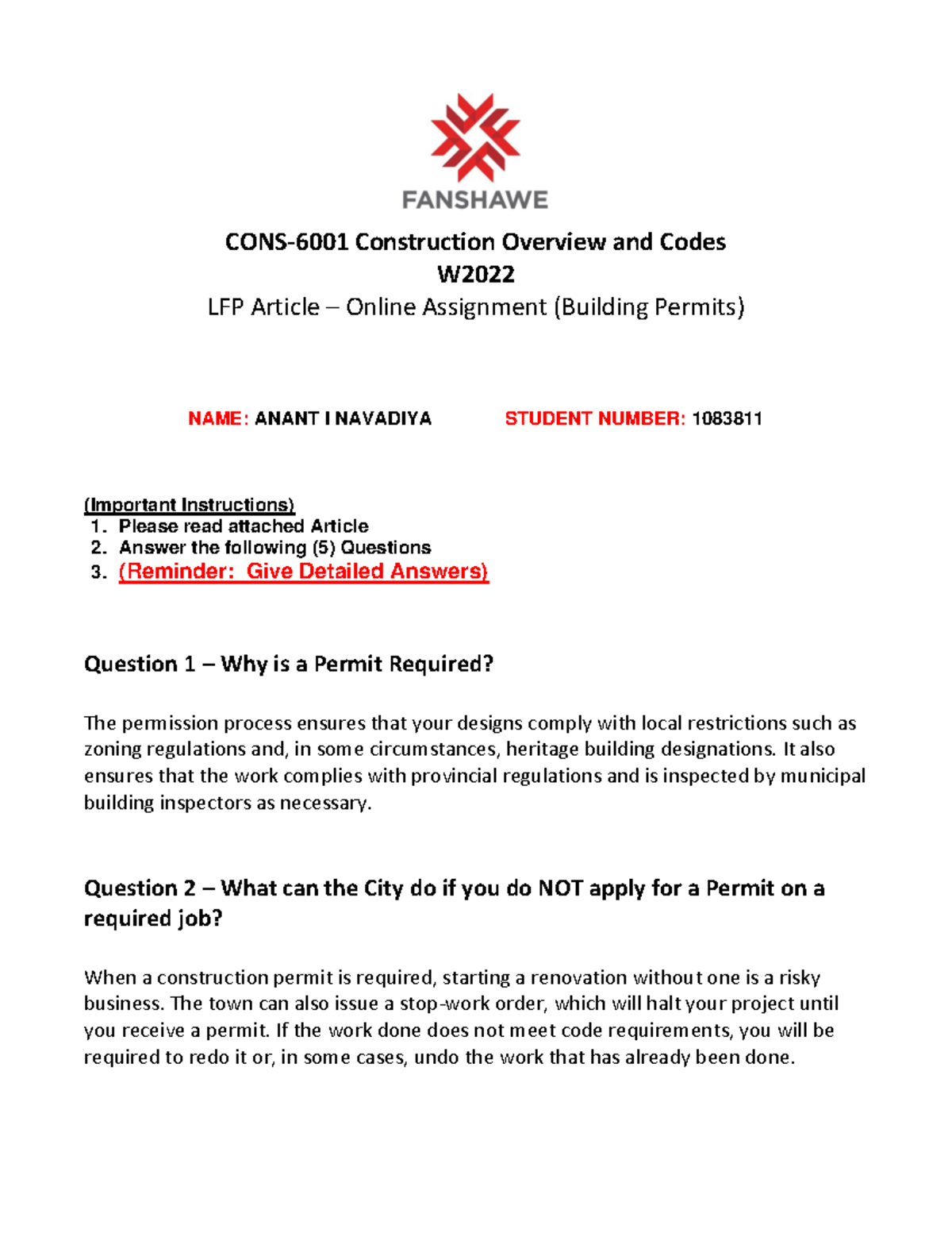 Assignment 1 LFP Article Anant Navadiya 1083811 - CONS-6001 ...