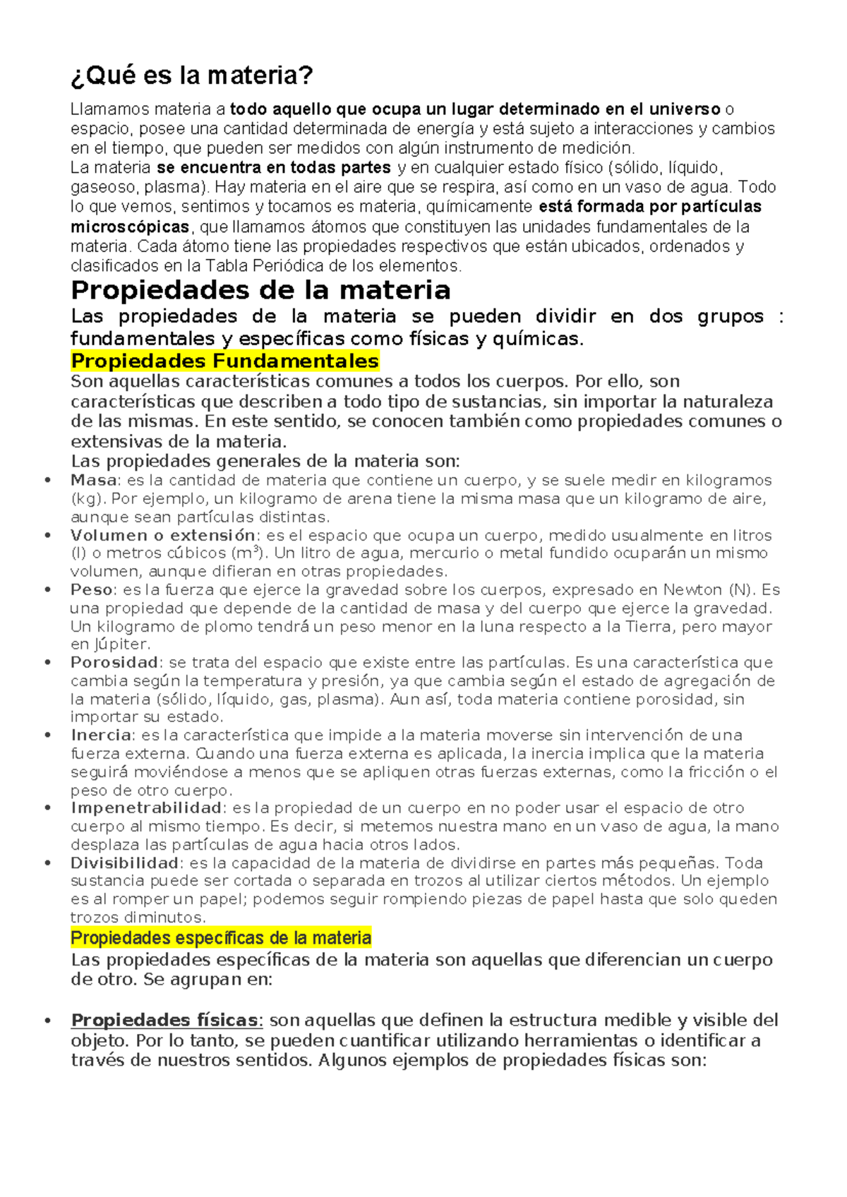 Qué es la materia - ¿Qué es la materia? Llamamos materia a todo aquello ...