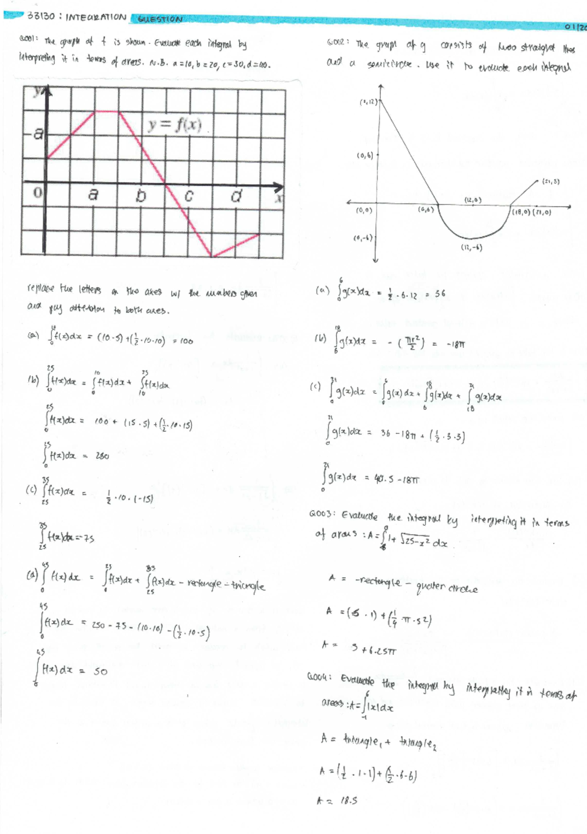 33130.05 Integration (Questions) - 33130 - Studocu