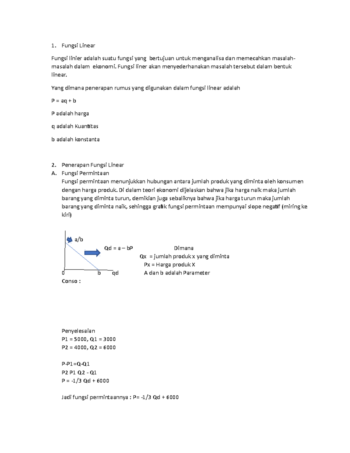 Fungsi Linear - Fungsi Linear Fungsi linier adalah suatu fungsi yang ...
