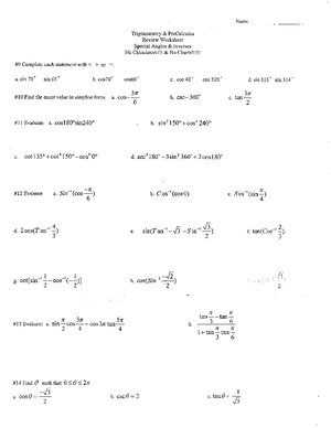 Semester 1 Final Exam Review Updated - Advanced Algebra with ...