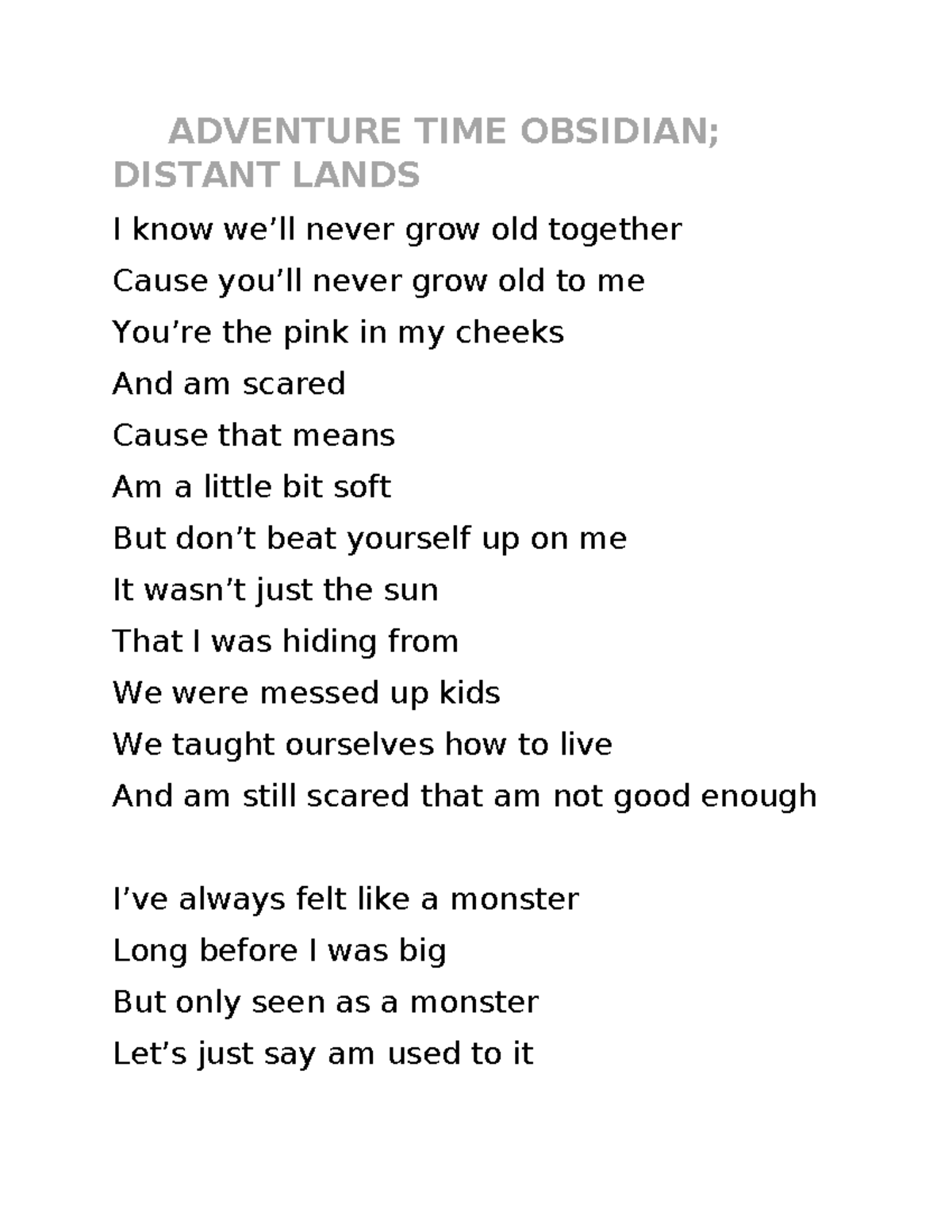 Adventure TIME Obsidian - ADVENTURE TIME OBSIDIAN; DISTANT LANDS I know ...