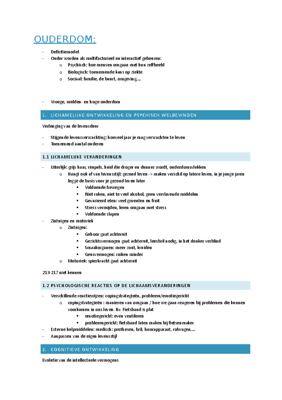 Ouderdom - OUDERDOM: - Deficitiemodel - Ouder worden als ...