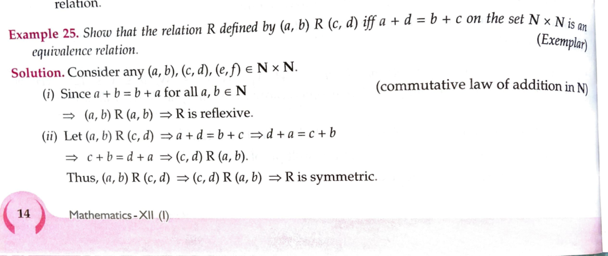 Adobe Scan 30 Nov 2022 - Maths - relation. Example 25. Show that the relation R defined by (a, b ...