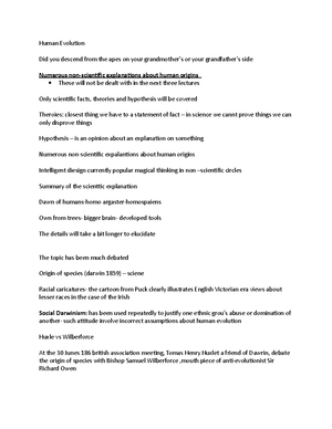 Evolution chapter 1, 2, and 3 notes - Evolution chapter 1 notes There ...
