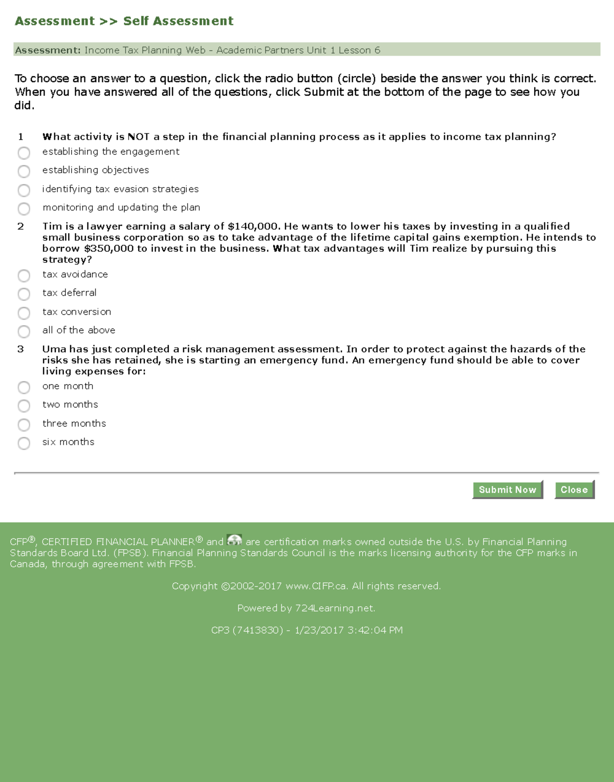 Unit 1 - Integrating - Self Assessment - Assessment >> Self ...