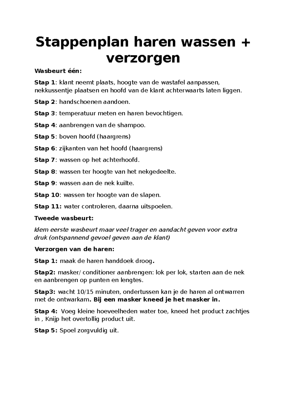 Stappenplan haren wassen - Stap 2: handschoenen aandoen. Stap 3 ...