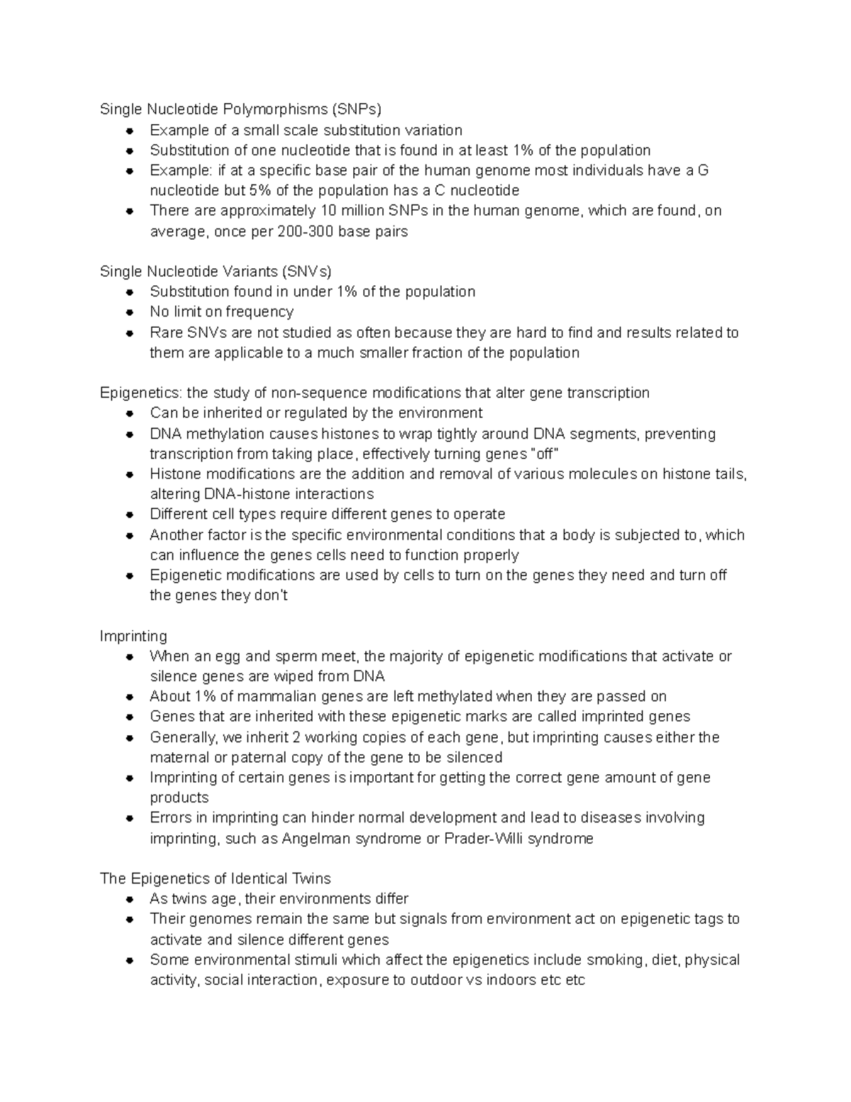 BCHM 370 helpful notes - BCHM 370 - queensu - Studocu