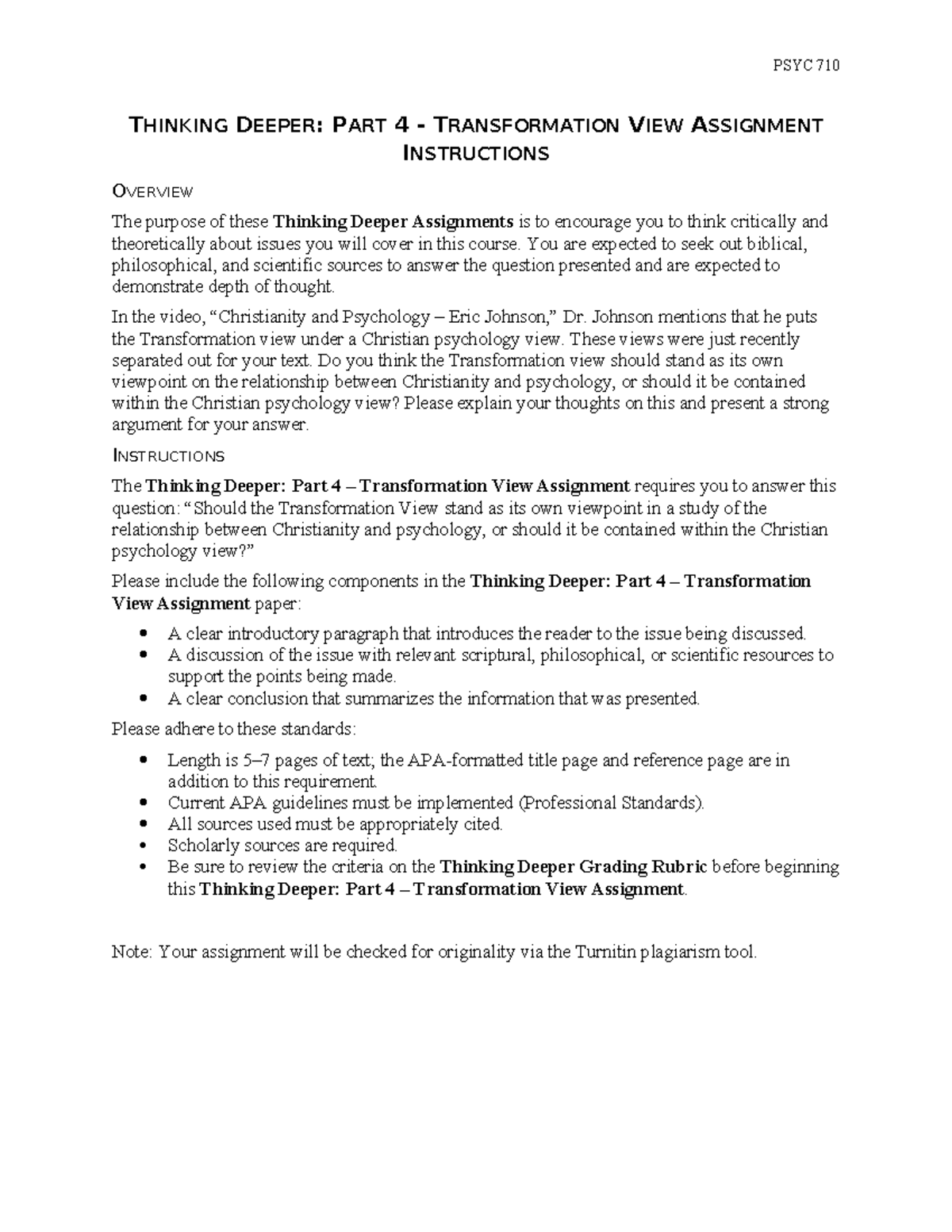 Thinking Deeper Part 4 - Transformation View Assignment Instructions ...