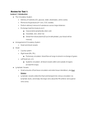 Cardio (HS375) Section 6 - Cardiac Structure and Innervation The ...
