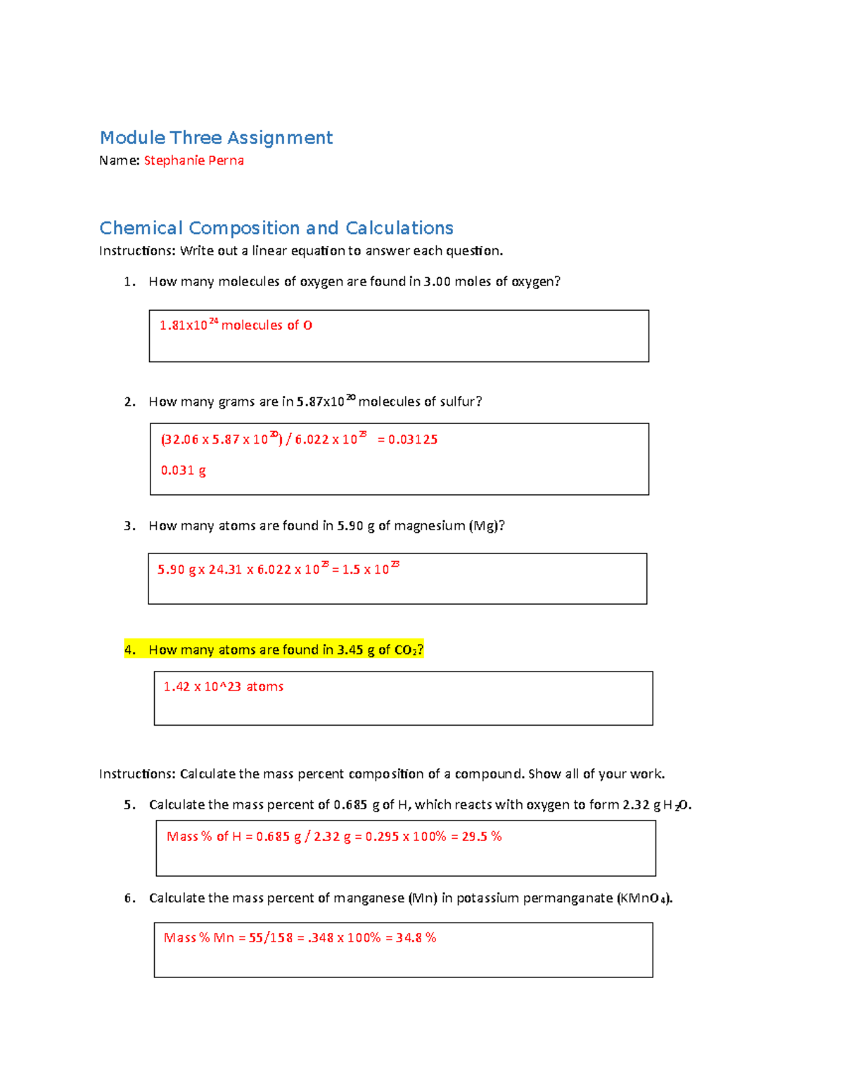 SPerna Module 03 Assignment - Module Three Assignment Name: Stephanie ...