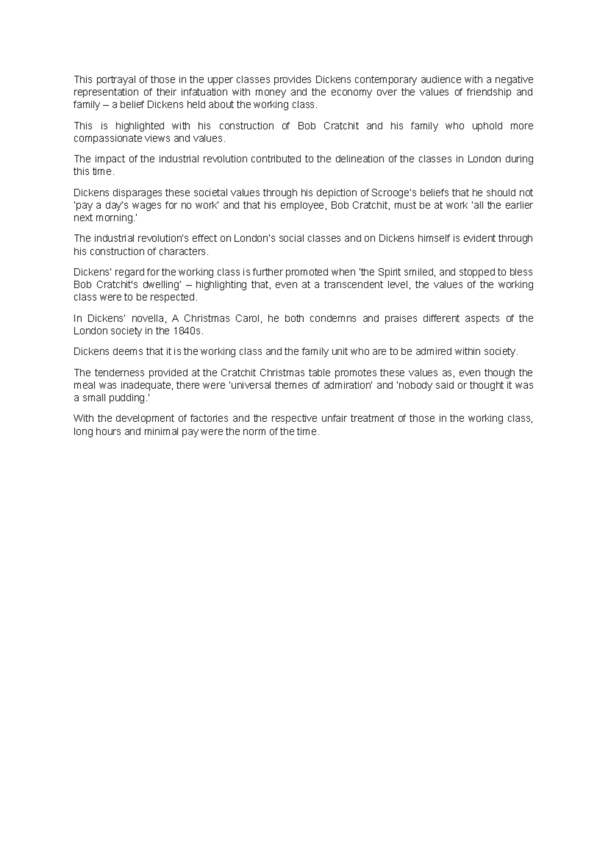 Contextual Paragraph Activity - This portrayal of those in the upper ...