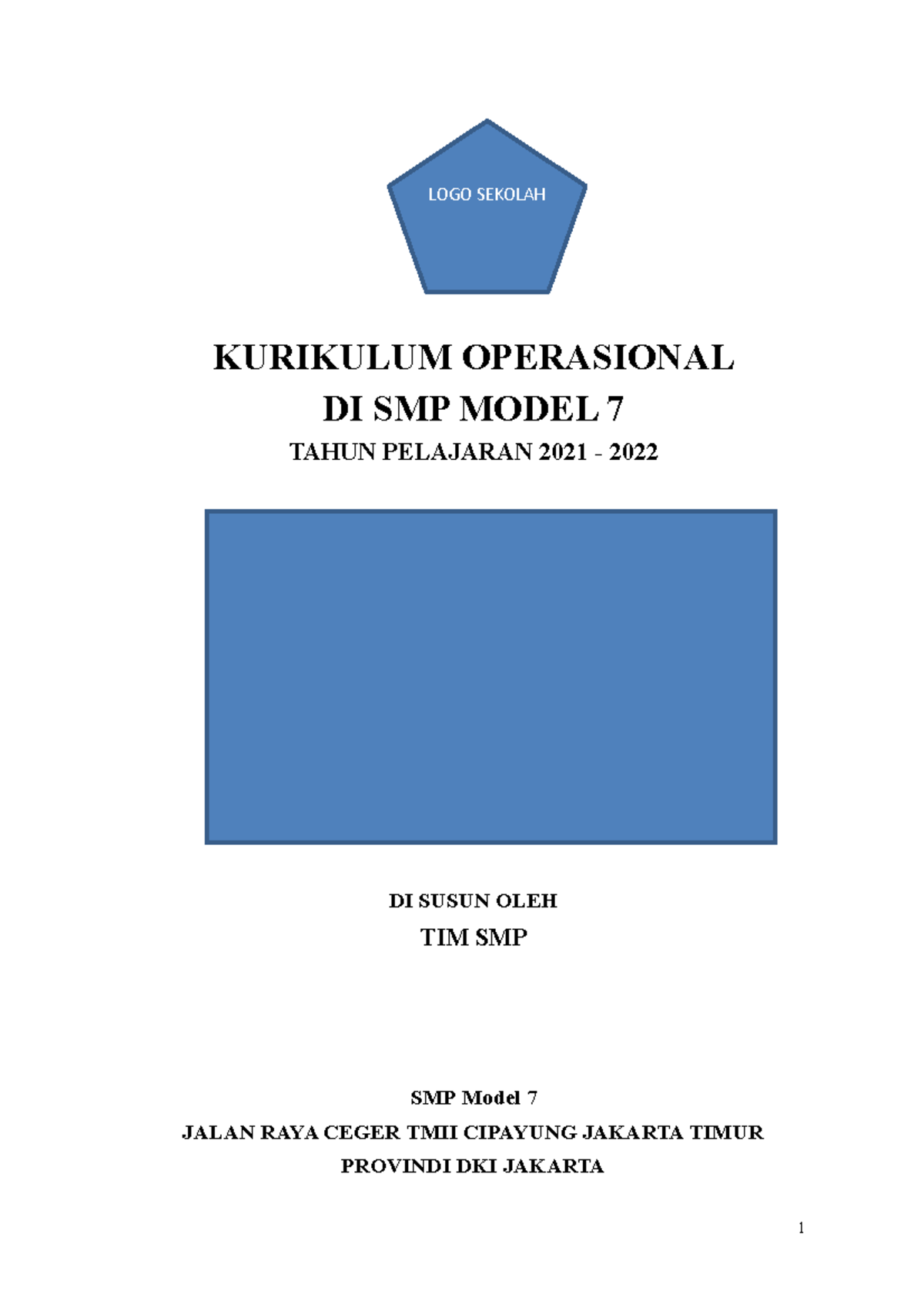 KOSP SMP Model 2 - datadikdasmen - 1 LOGO SEKOLAH KURIKULUM OPERASIONAL ...