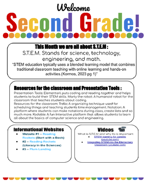 Judy Kittles ELM-462-Unit Plan Topic 4 - Interdisciplinary STEM Unit ...