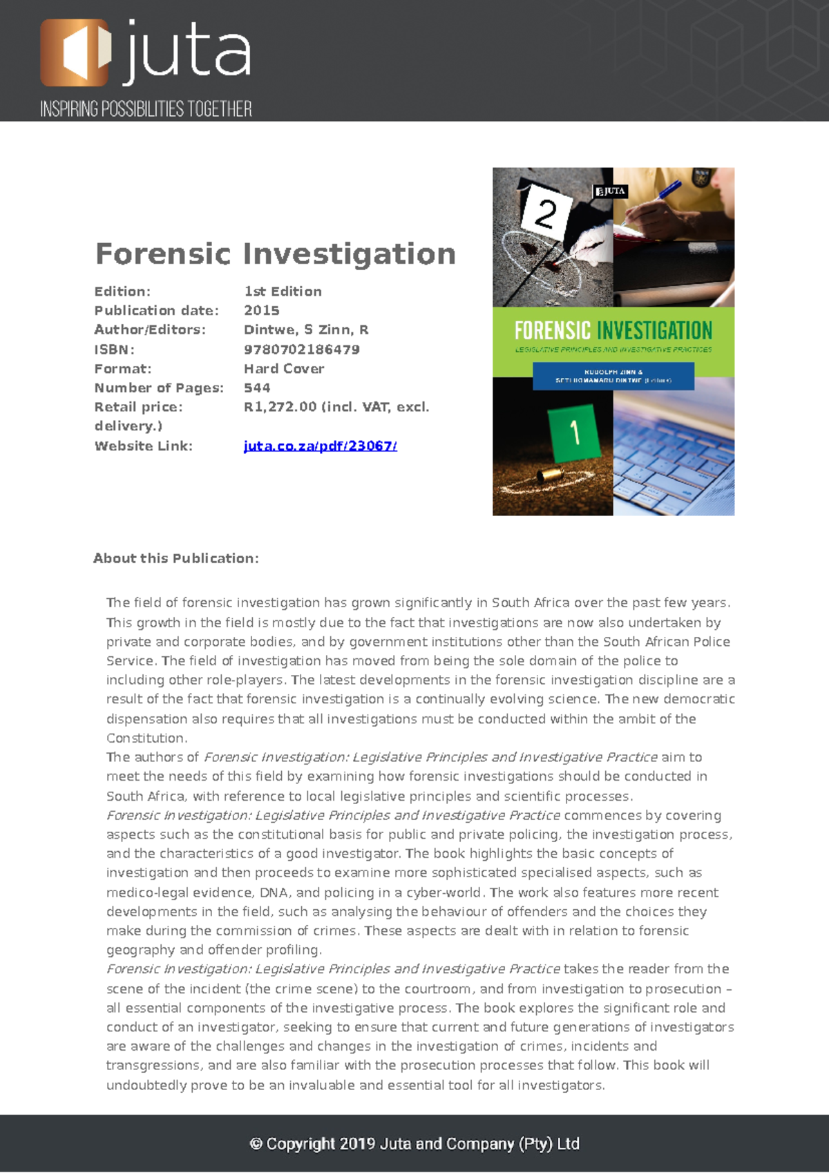 Pdf - Forensic Investigation Edition: 1st Edition Publication date ...