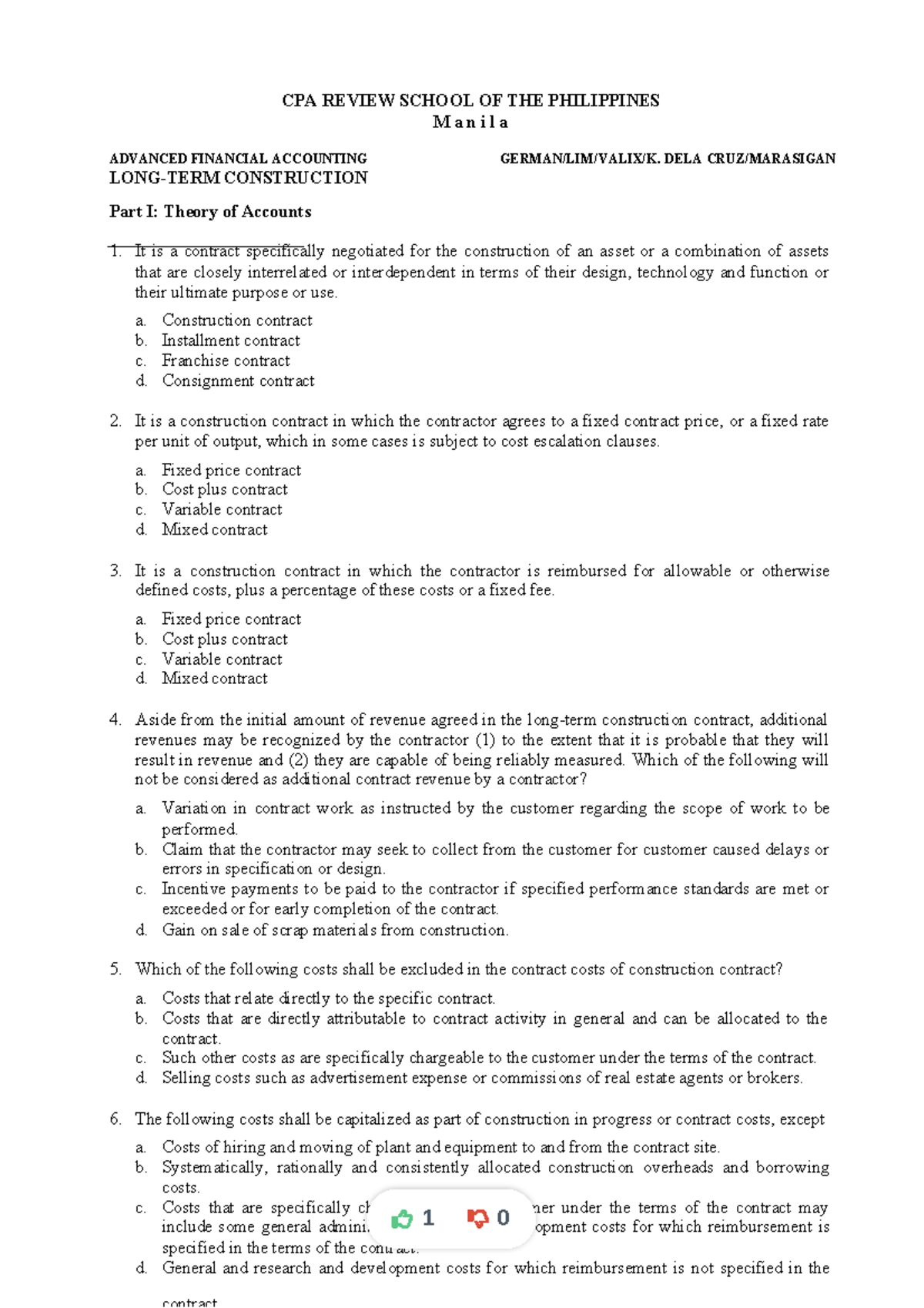 8906 Long Term Construction Contracts Compress Cpa Review School Of