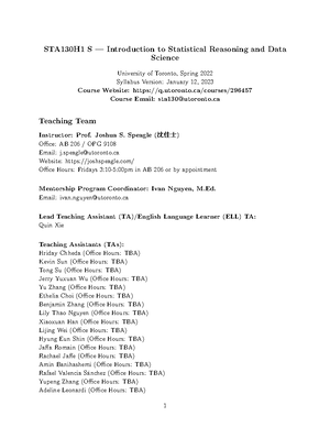 STA130 MT23 ak - midterm - UNIVERSITY OF TORONTO Faculty of Arts & Science STA130 F23 Midterm ...