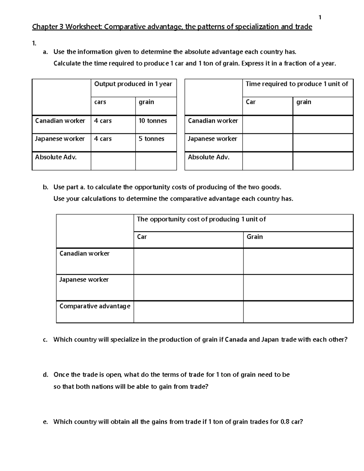 1a ch 3 Worksheet two questions with answers - Chapter 3 Worksheet ...