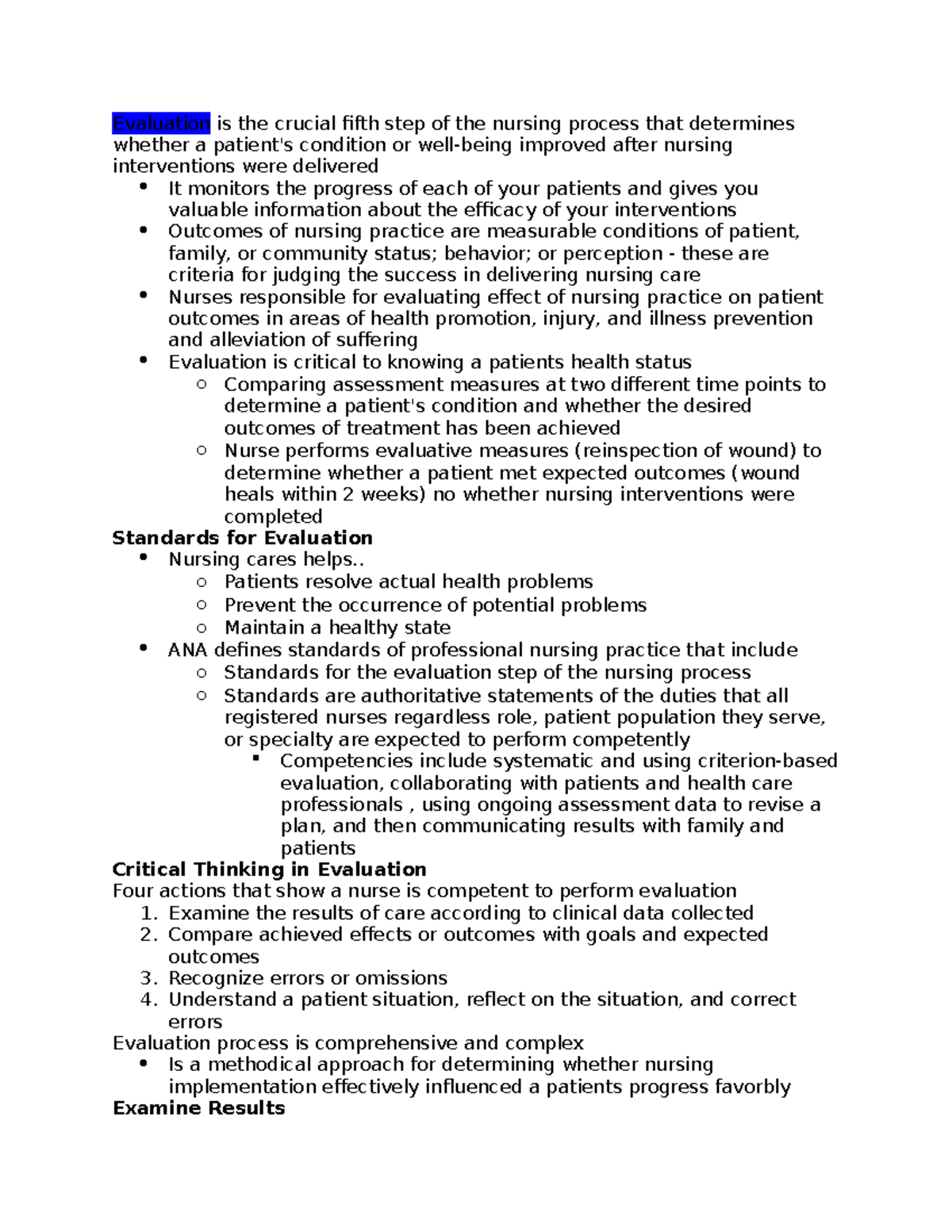 Evaluation Is The Crucial Fifth Step Of The Nursing Process That evaluation-is-the-crucial-fifth-step-of-the-nursing-process-that