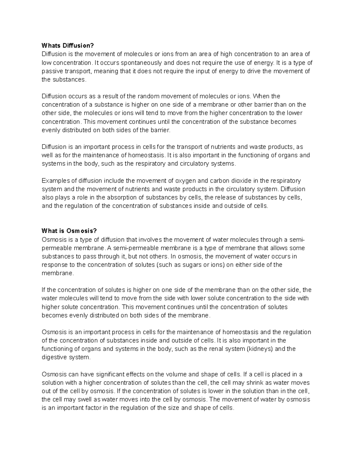 Mechanisms of transport tonicity and osmoregulation- Biology - Whats ...