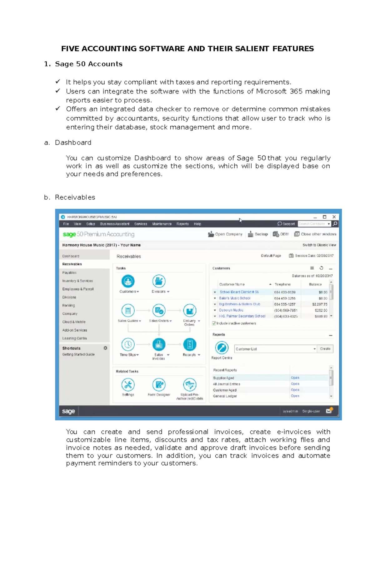 5 Accounting Software and their Salient Features - FIVE ACCOUNTING ...