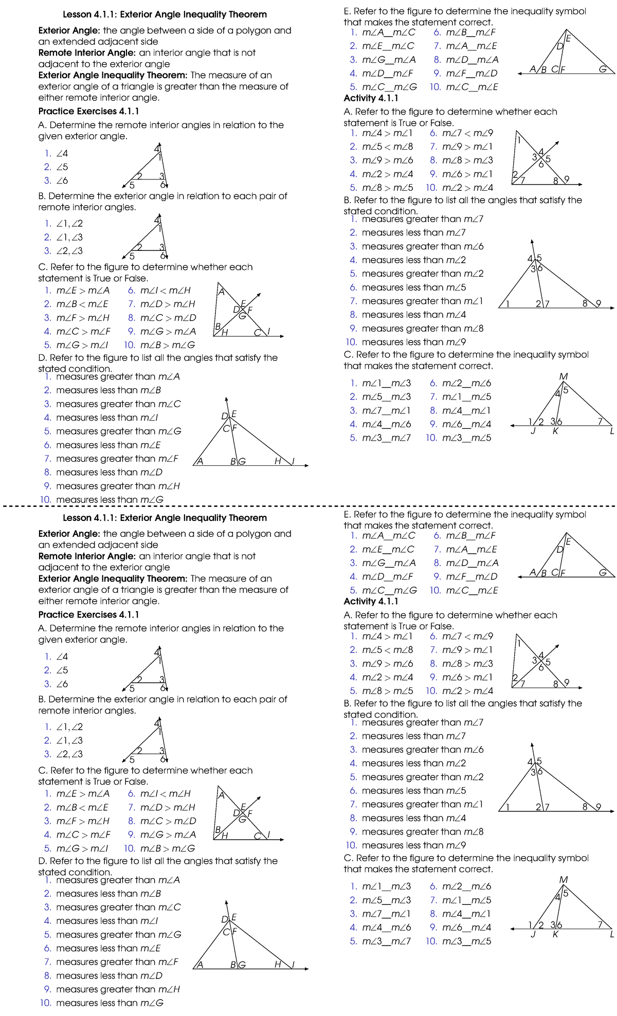 Hand-exterior-angle-inequality-theorem - Lesson 4.1: Exterior Angle ...