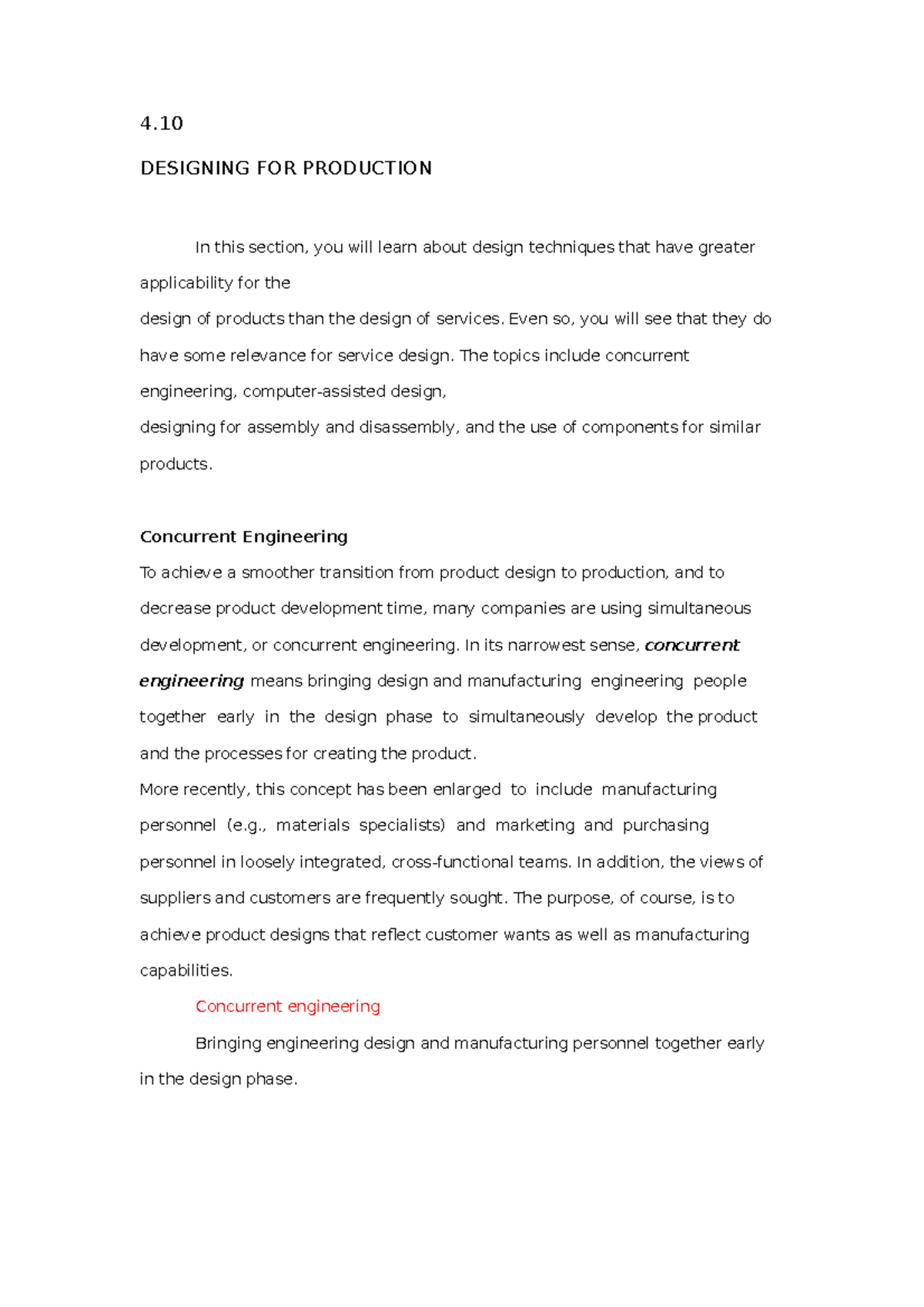 Copy - information report about Product Service Design - 4. DESIGNING ...