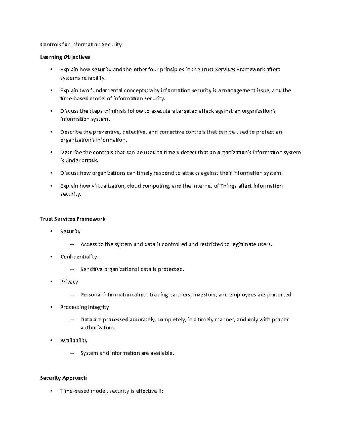 Lecture Notes 8 a - Controls for Information Security Learning ...