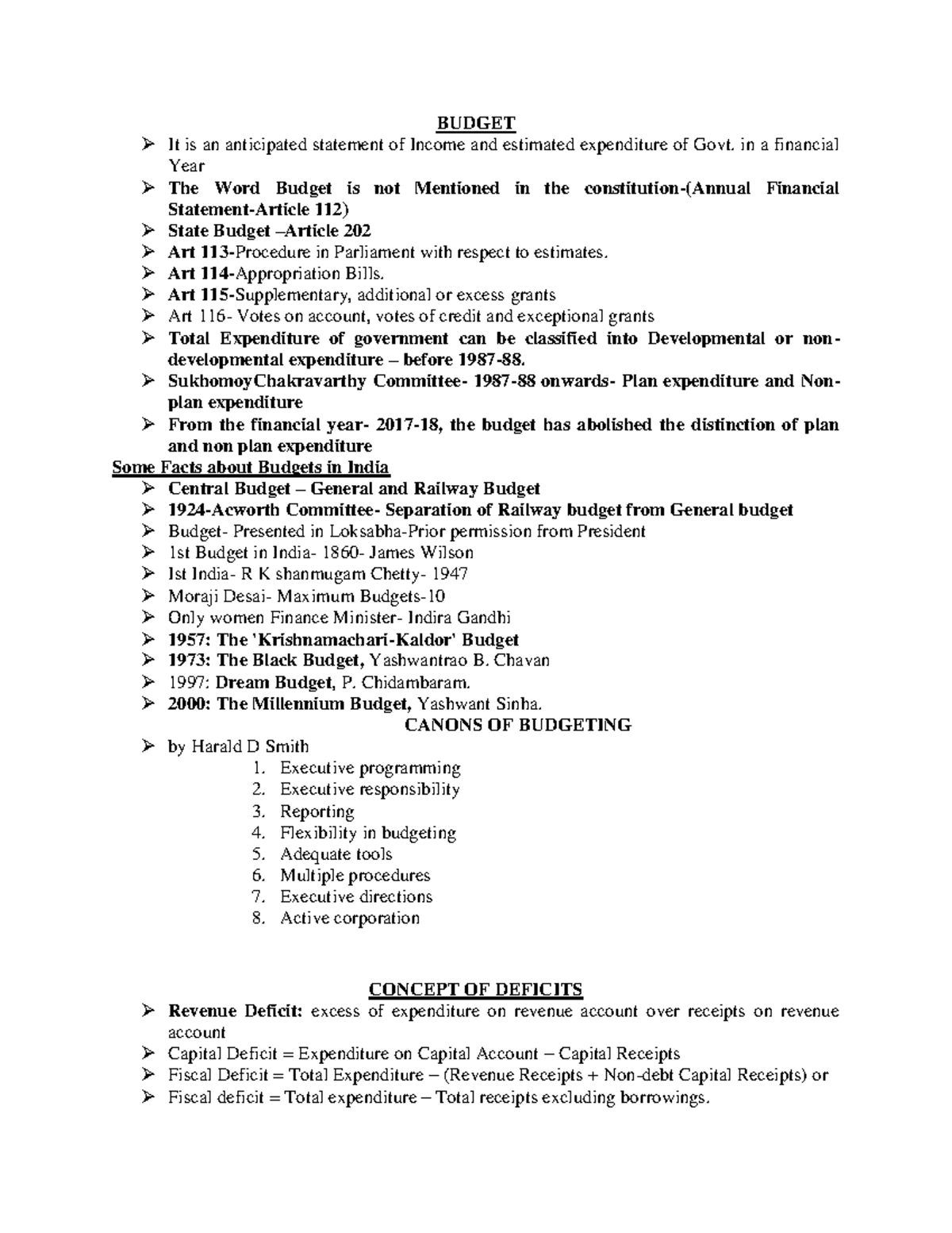 Budget - BUDGET It is an anticipated statement of Income and estimated ...