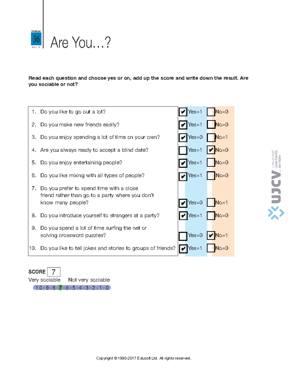 06 Intermediate III Handout 36 Unit 6 Going Out Are you - Are You ...