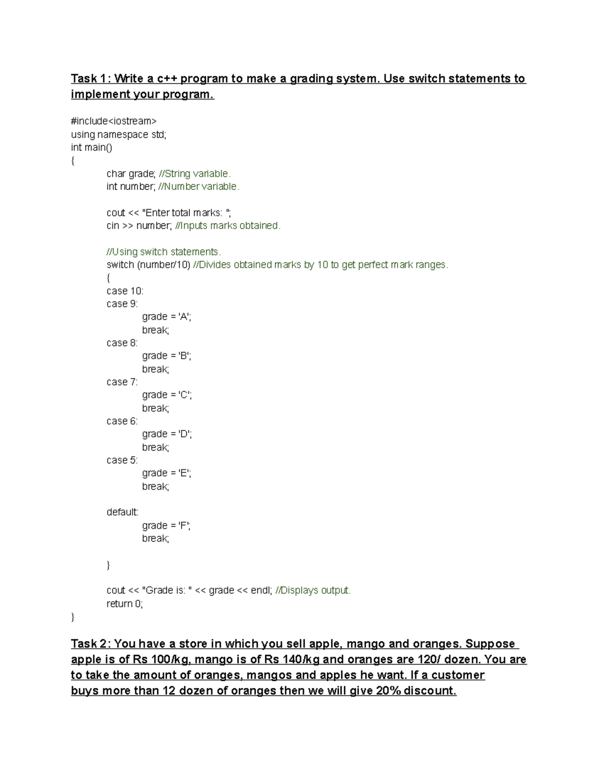 B 220520-Muhammad Shayan-Lab-04 - Task 1: Write a c++ program to make a ...