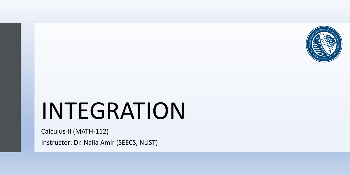 Lecture # 4( Techniques OF Integration- Trigonometric Functions ...
