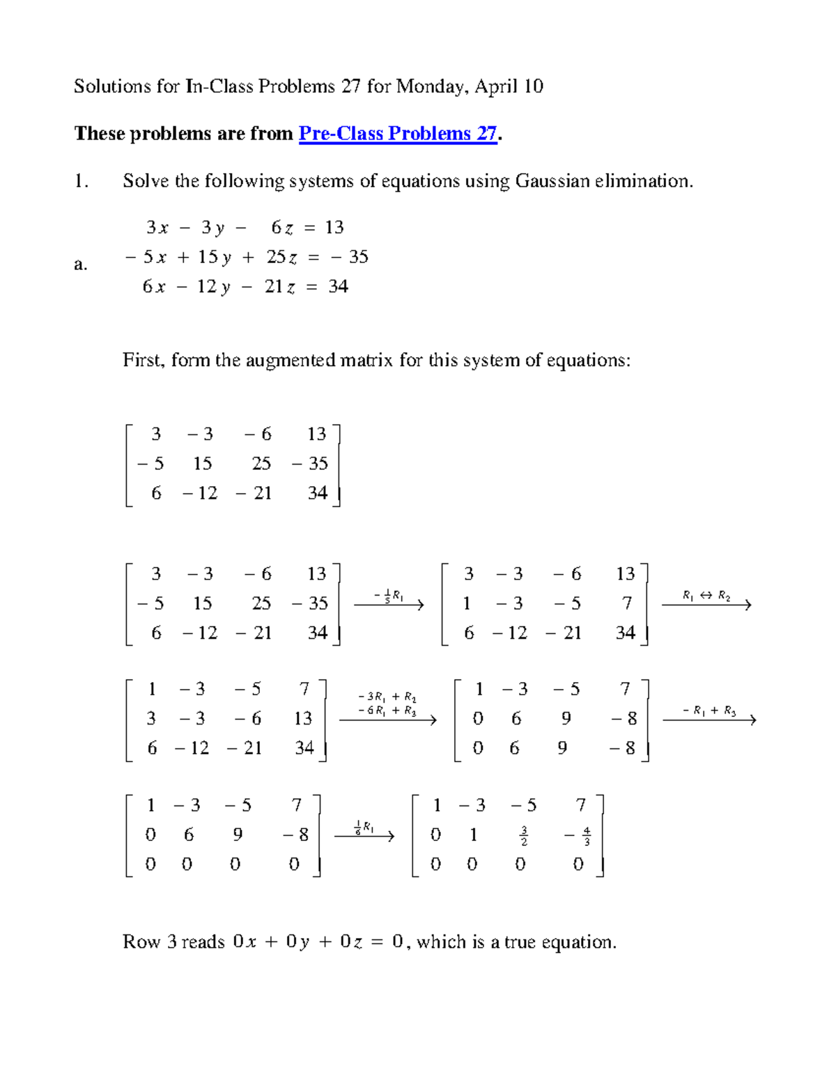 Problems 27MWFSol - Solutions for In-Class Problems 27 for Monday ...