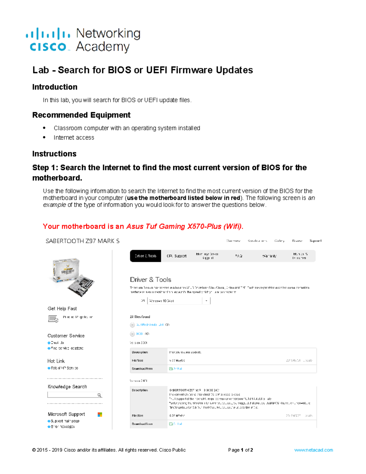 3 1 2 5 Lab Search For Bios Or Uefi Firmware Updates Lab Search