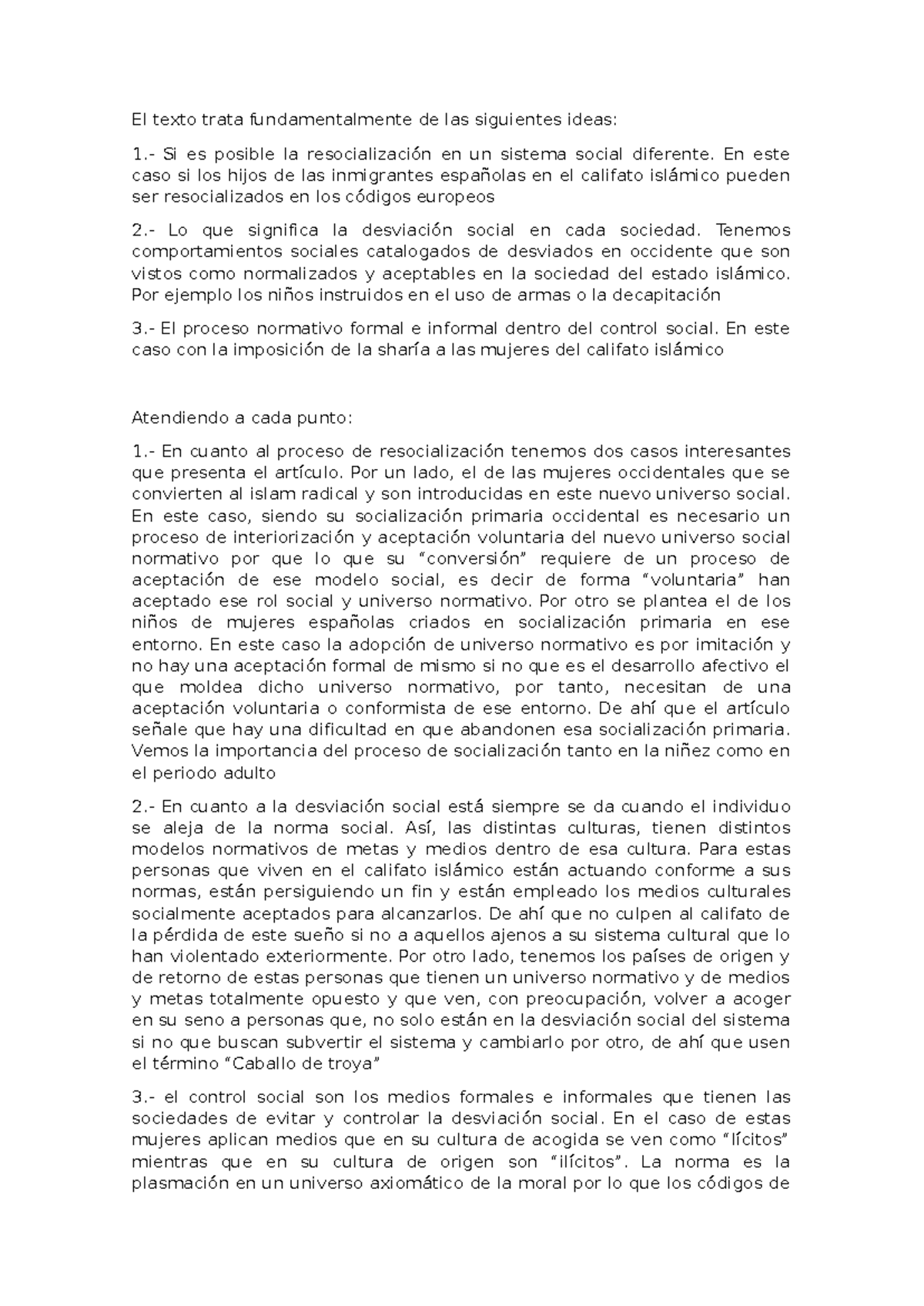 Ensayo de texto bloque 3 curso 2023 2024 Resuelto - El texto trata ...