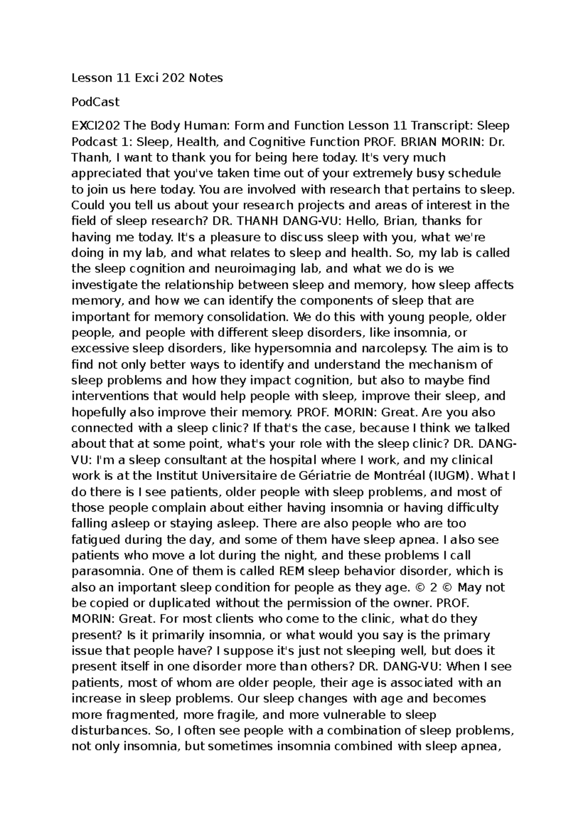 Lesson 11 Exci 202 Notes - Lesson 11 Exci 202 Notes PodCast EXCI202 The ...