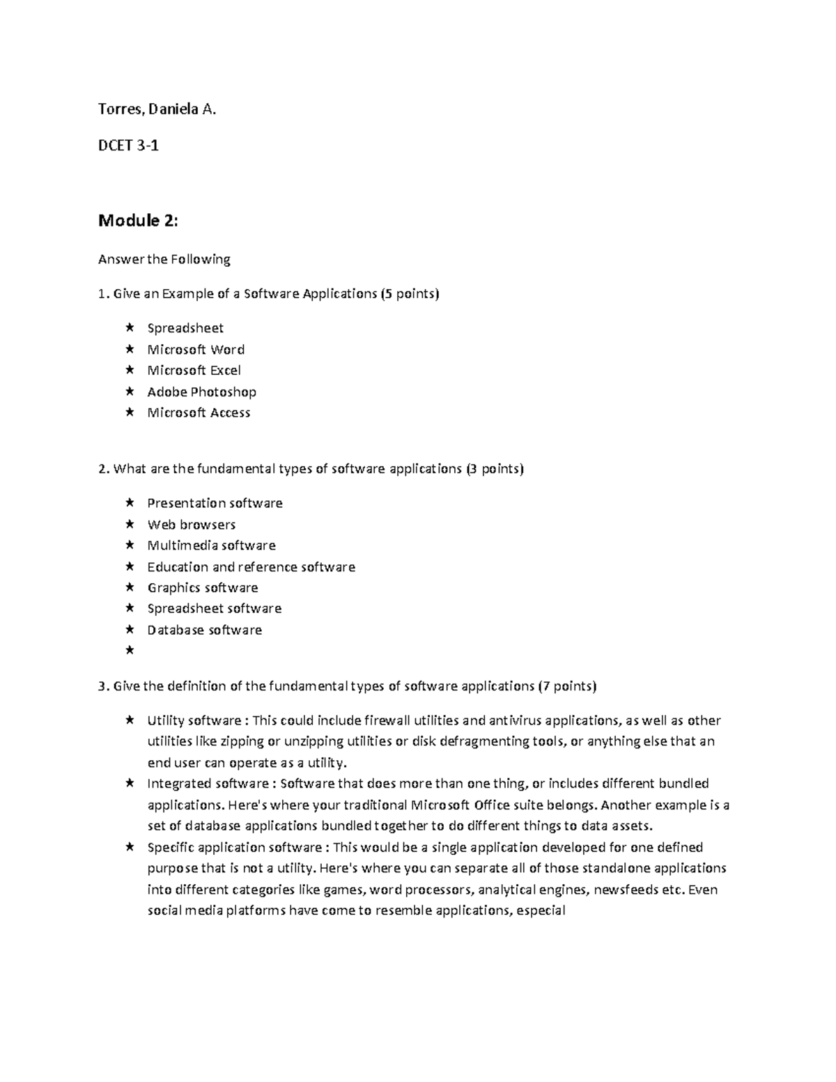 COMP20324 3-1 Module 02 - Torres, Daniela A. DCET 3- Module 2: Answer ...