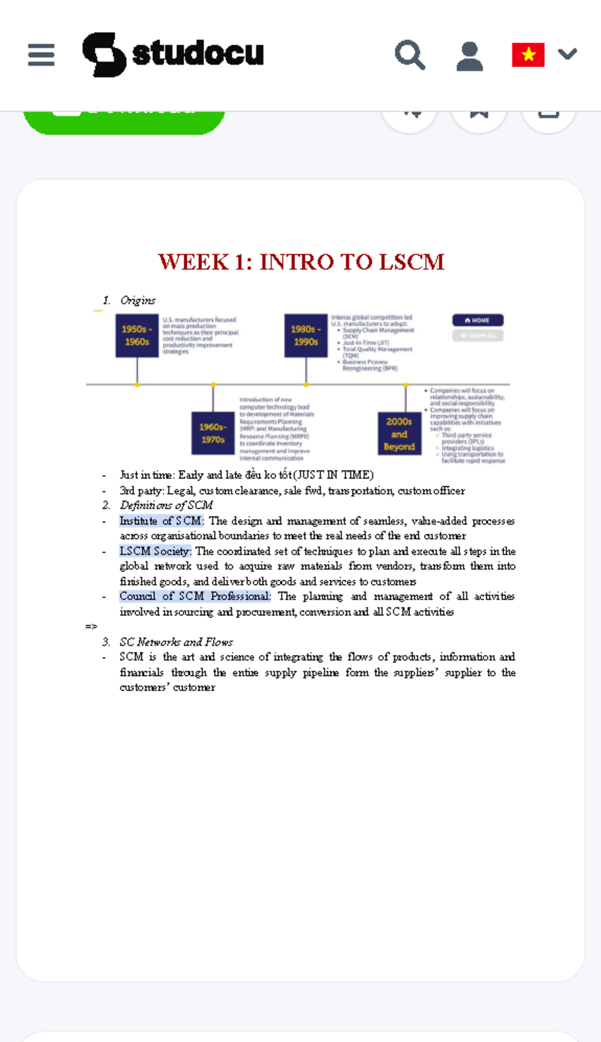 Screenshot 2024-05-16 at 12 - WEEK 1: INTRO TO LSCM 1. Origins - Just in time: Early and late ...