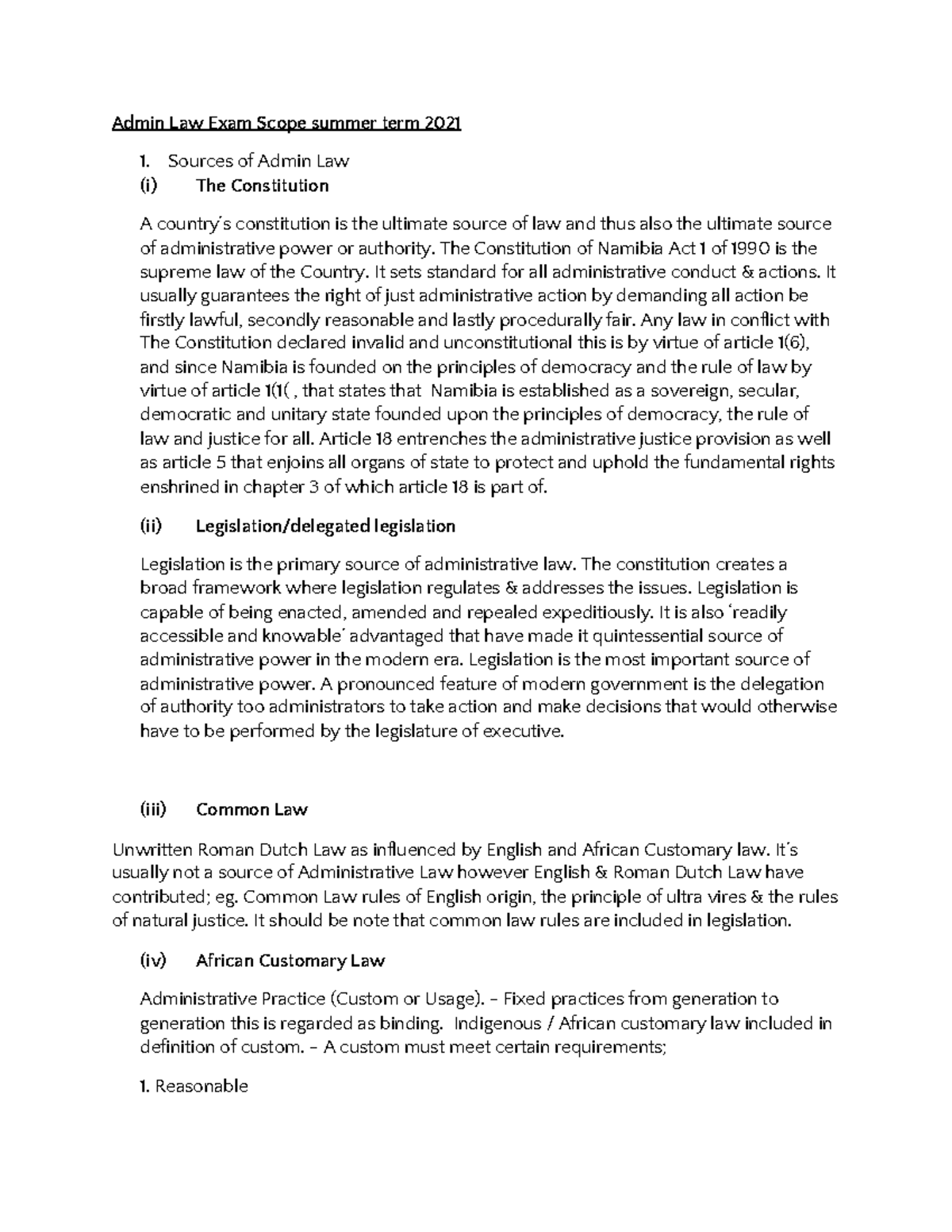 Admin scope - notes on copyright - **Admin Law Exam Scope summer term ...