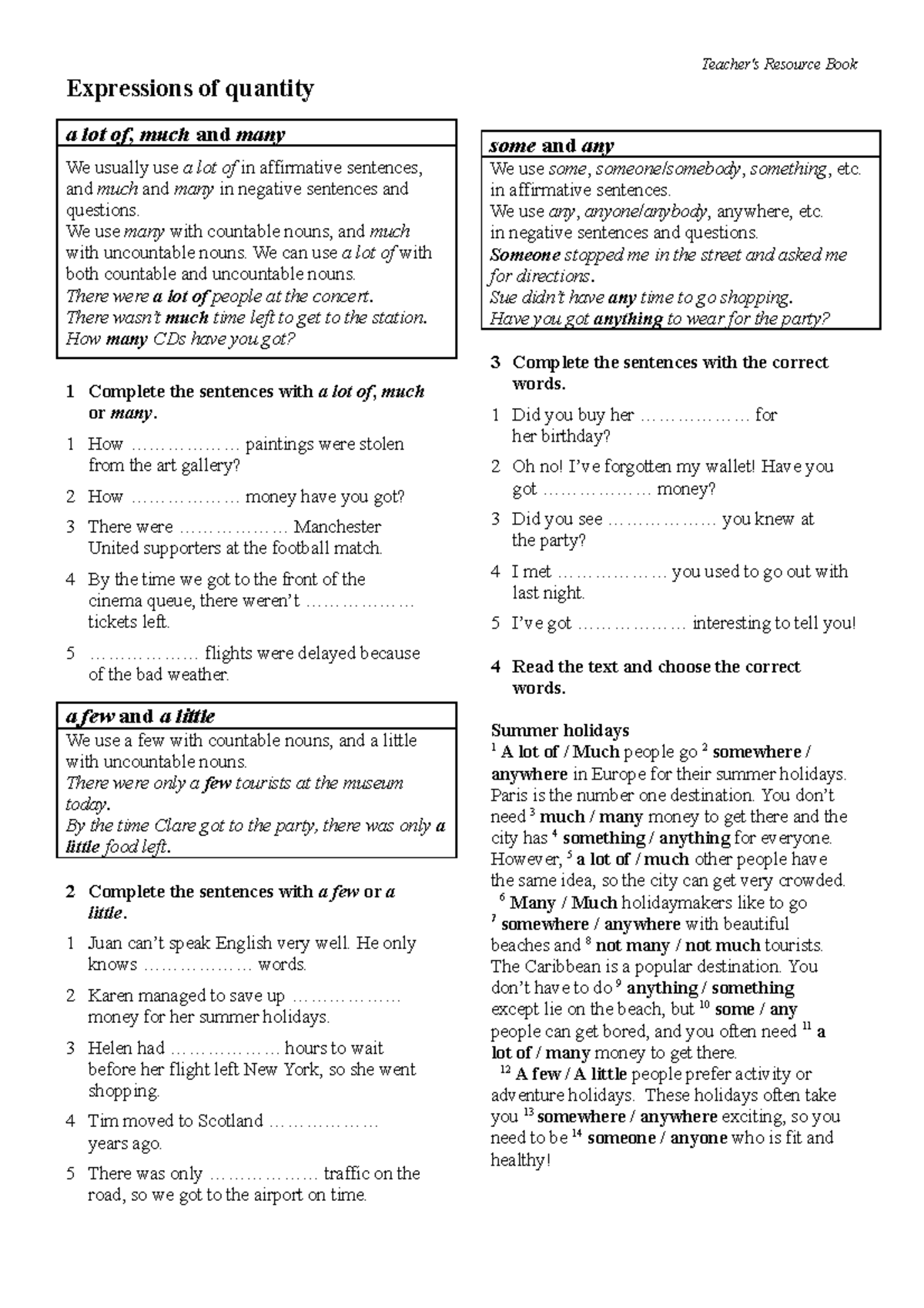 Expressions+of+quantity - Teacher's Resource Book Expressions of ...
