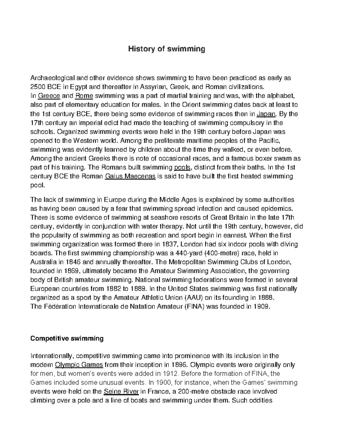 History Of Swimming History Of Swimming Archaeological And Other history-of-swimming-history-of-swimming-archaeological-and-other