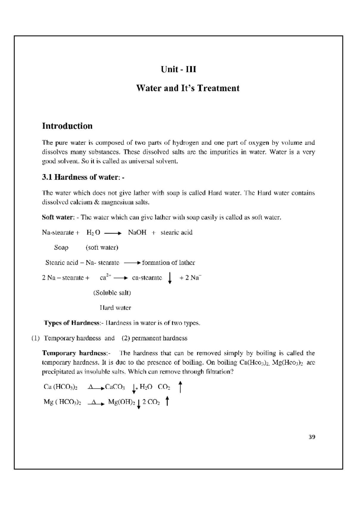Water Technology - chemistry - Studocu