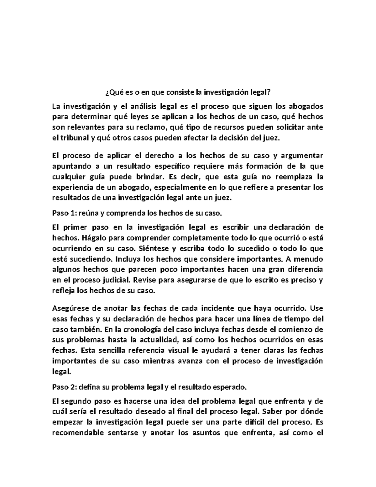 Qué es la investigación legal - ¿Qué es o en que consiste la ...