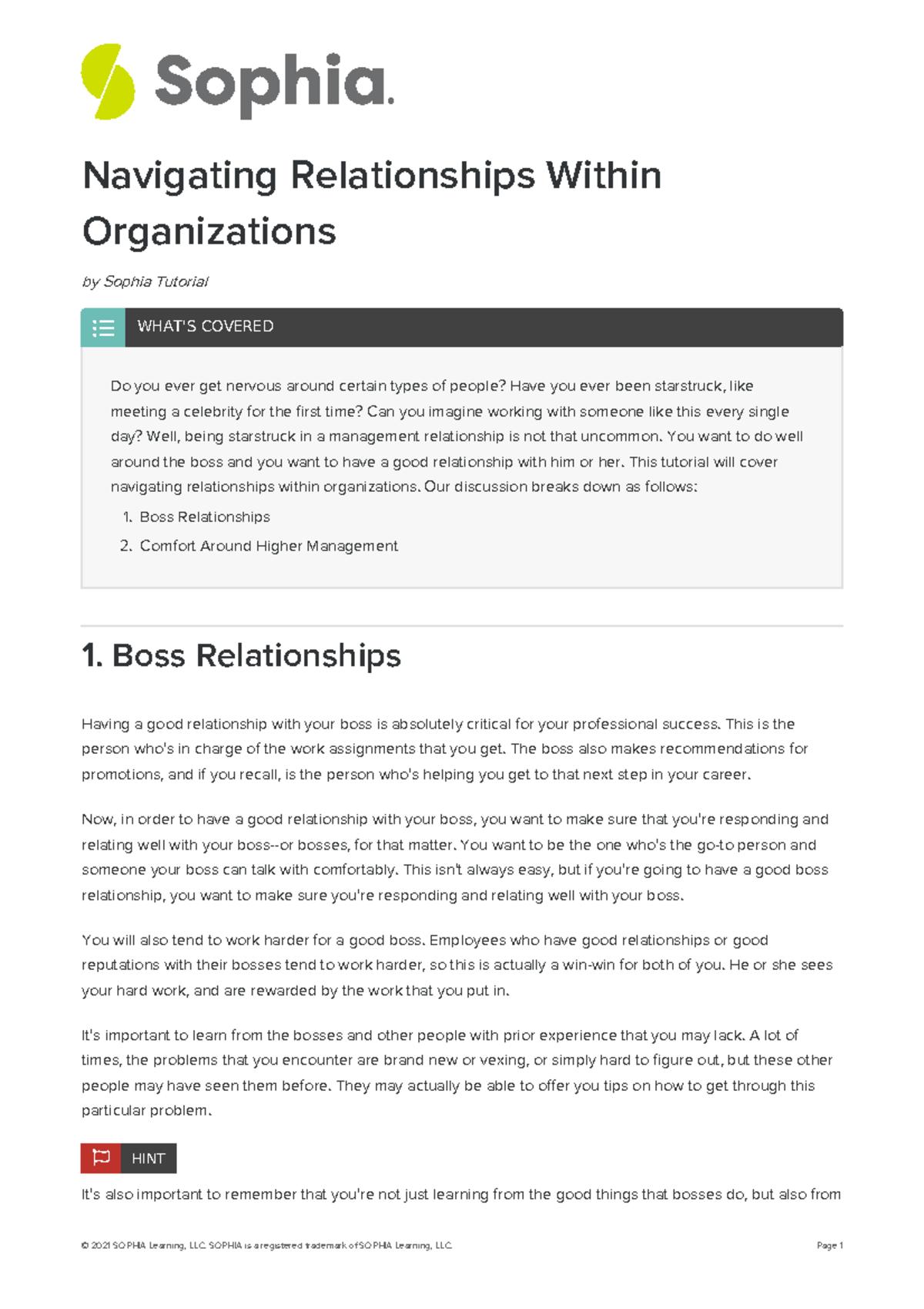 Navigating relationships within organizations 4 - Navigating ...