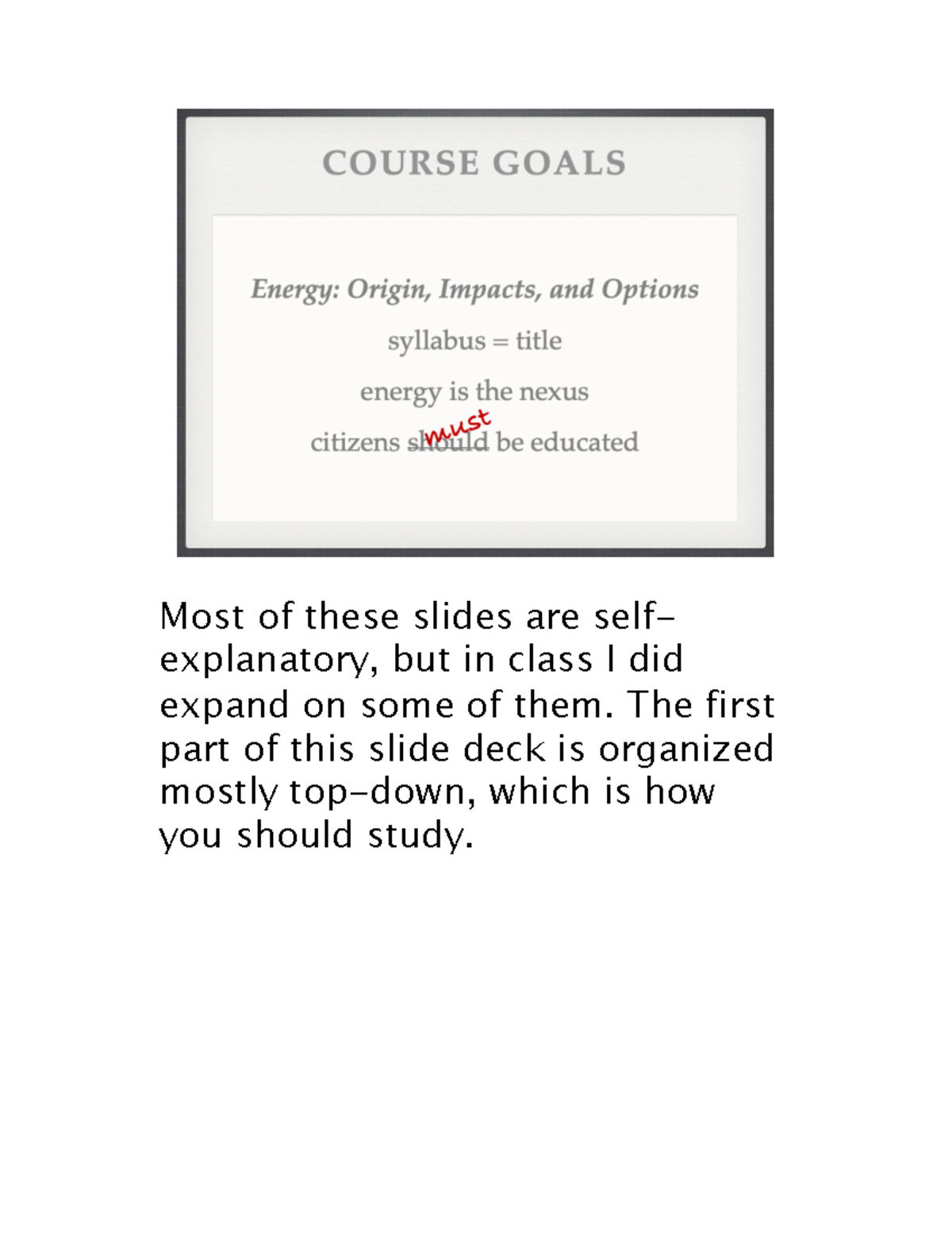 L23 final-comments - Final comment from the professor and need-to-know ...