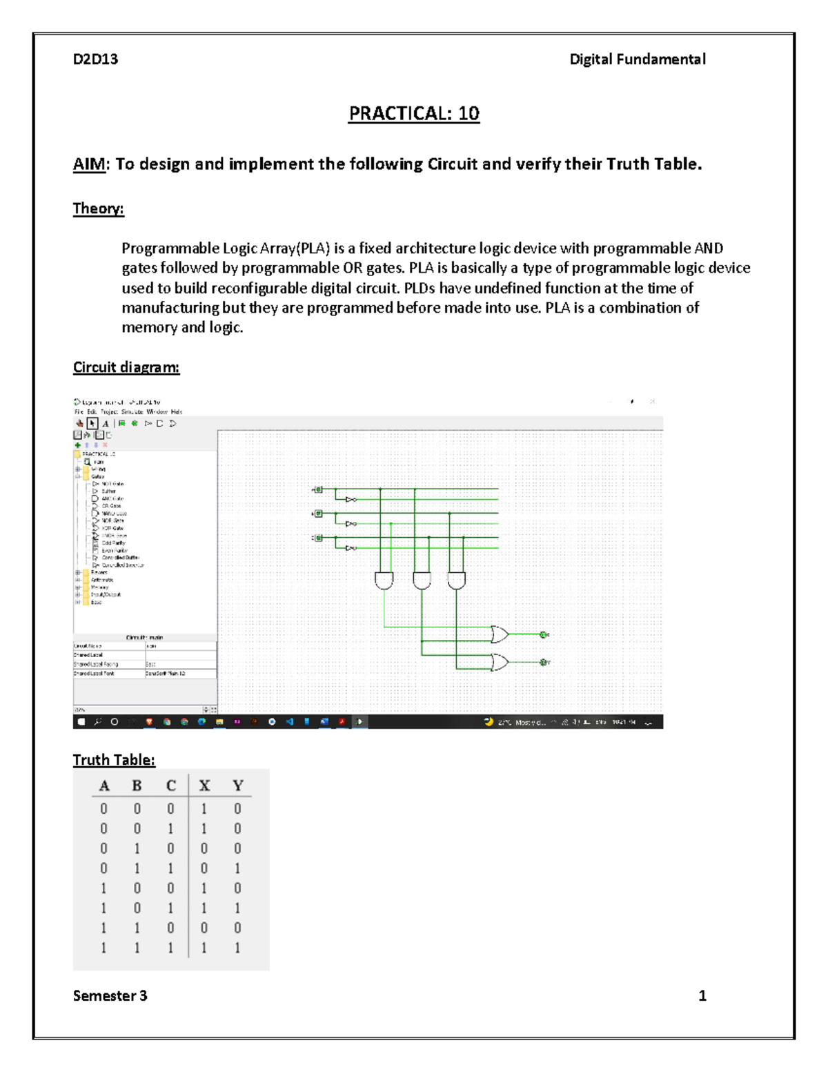 D2D13 DF PR-10 - Digital fundamental practicals - D2D13 Digital ...