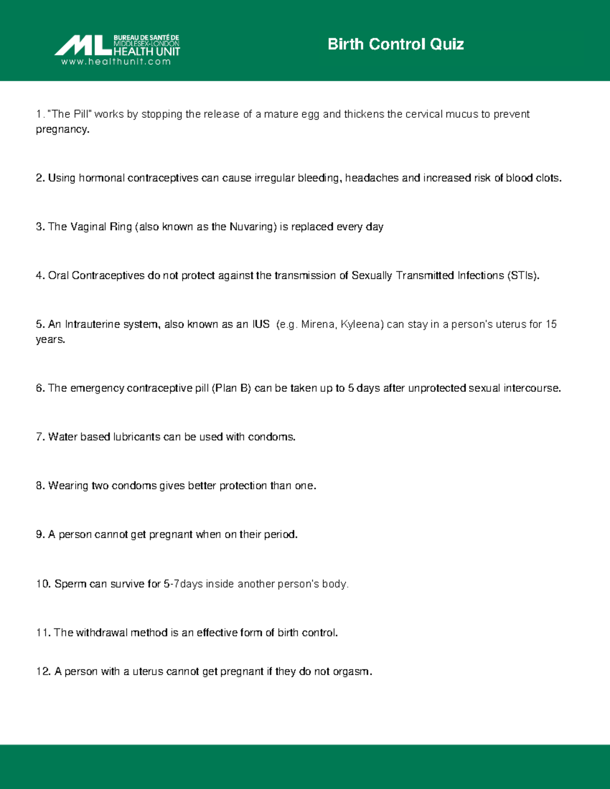 Cypt en 9 12 gd birth control quiz - Birth Control Quiz “The Pill ...